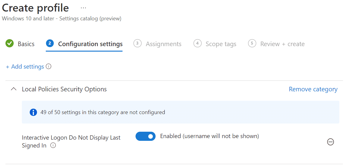 Do not display last logged on user - Just about the Modern Workplace
