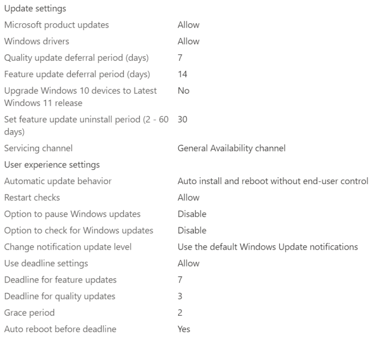 Deployment rings for everything in Intune