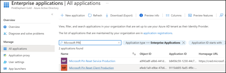 Enable PIN reset - Just about the Modern Workplace