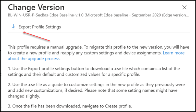 Intune Security baselines - Just about the Modern Workplace