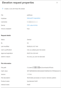 Get an EPM elevation request notification! - Just about the Modern Workplace