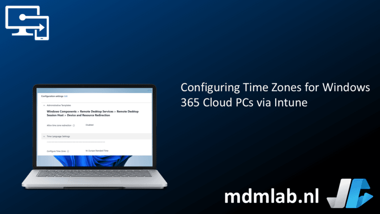 Configuring Time Zones for Windows 365 Cloud PC
